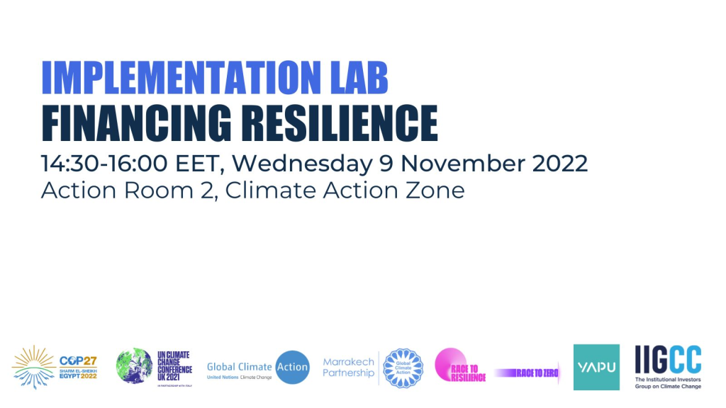 Scale for Resilience at COP27 – Scale for Resilience
